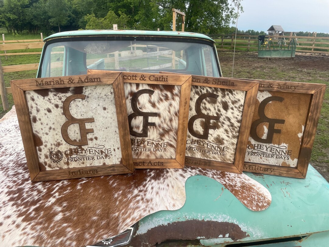 Genuine Cowhide Branding Frame, Wood Frame Cowhide, Unity Ceremony ...
