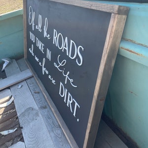 Dirt Roads Wood Sign, Wood Home Sign, Country Sign, Western Decor Wood ...