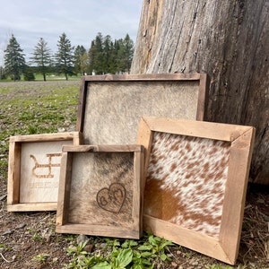Genuine Cowhide Branding Frame, Wood Frame Cowhide, Unity Ceremony ...