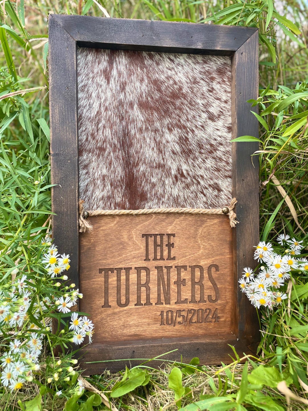 20 Cowhide Branding Frame, Cowhide Wood Sign, Family Heirloom, Unity ...