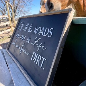 Dirt Roads Wood Sign, Wood Home Sign, Country Sign, Western Decor Wood ...