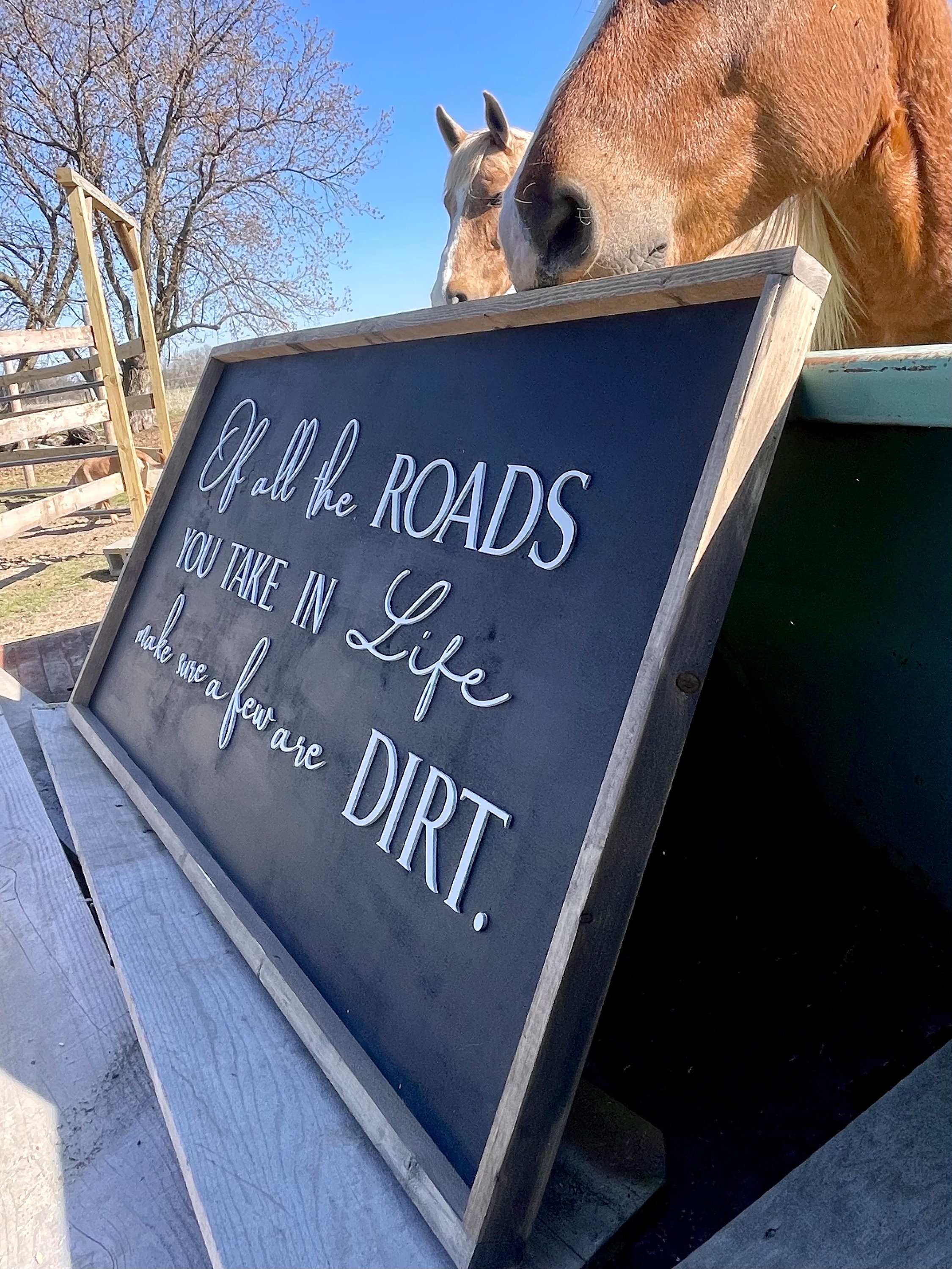 Dirt Roads Wood Sign, Wood Home Sign, Country Sign, Western Decor Wood ...