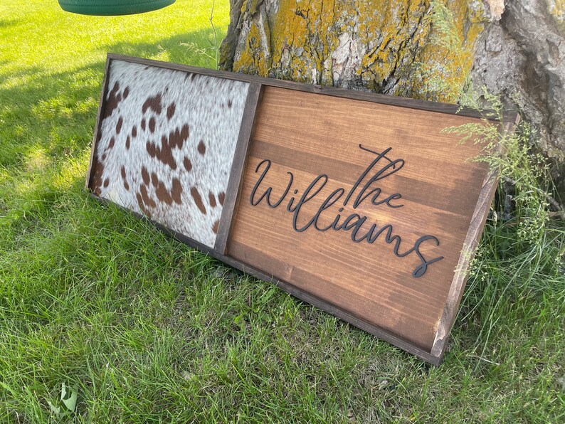 Cowhide Branding Frame, Cowhide Wood Sign, Family Heirloom, Unity ...