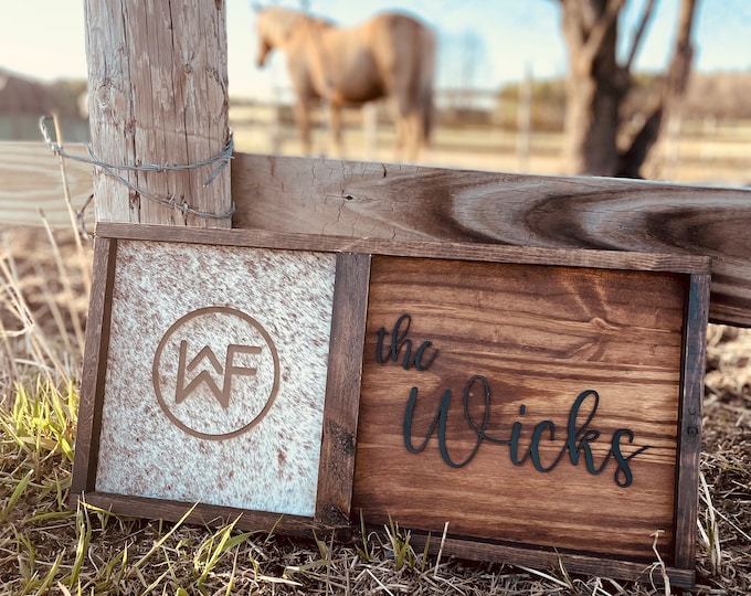 Cowhide Branding Frame, Cowhide Wood Sign, Family Heirloom, Unity ...