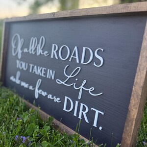 Dirt Roads Wood Sign, Wood Home Sign, Country Sign, Western Decor Wood ...