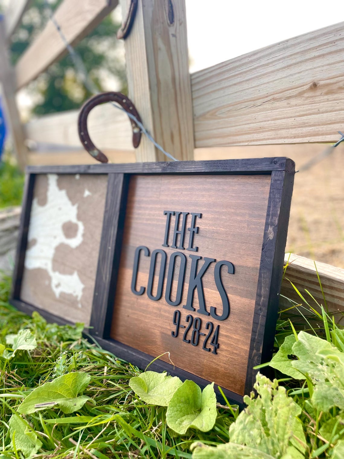 Cowhide Branding Frame, Cowhide Wood Sign, Family Heirloom, Unity ...
