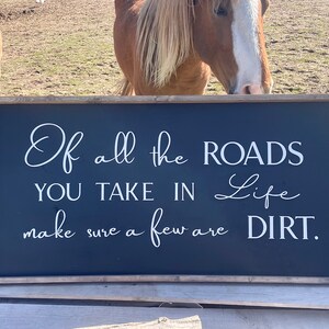 Dirt Roads Wood Sign, Wood Home Sign, Country Sign, Western Decor Wood ...