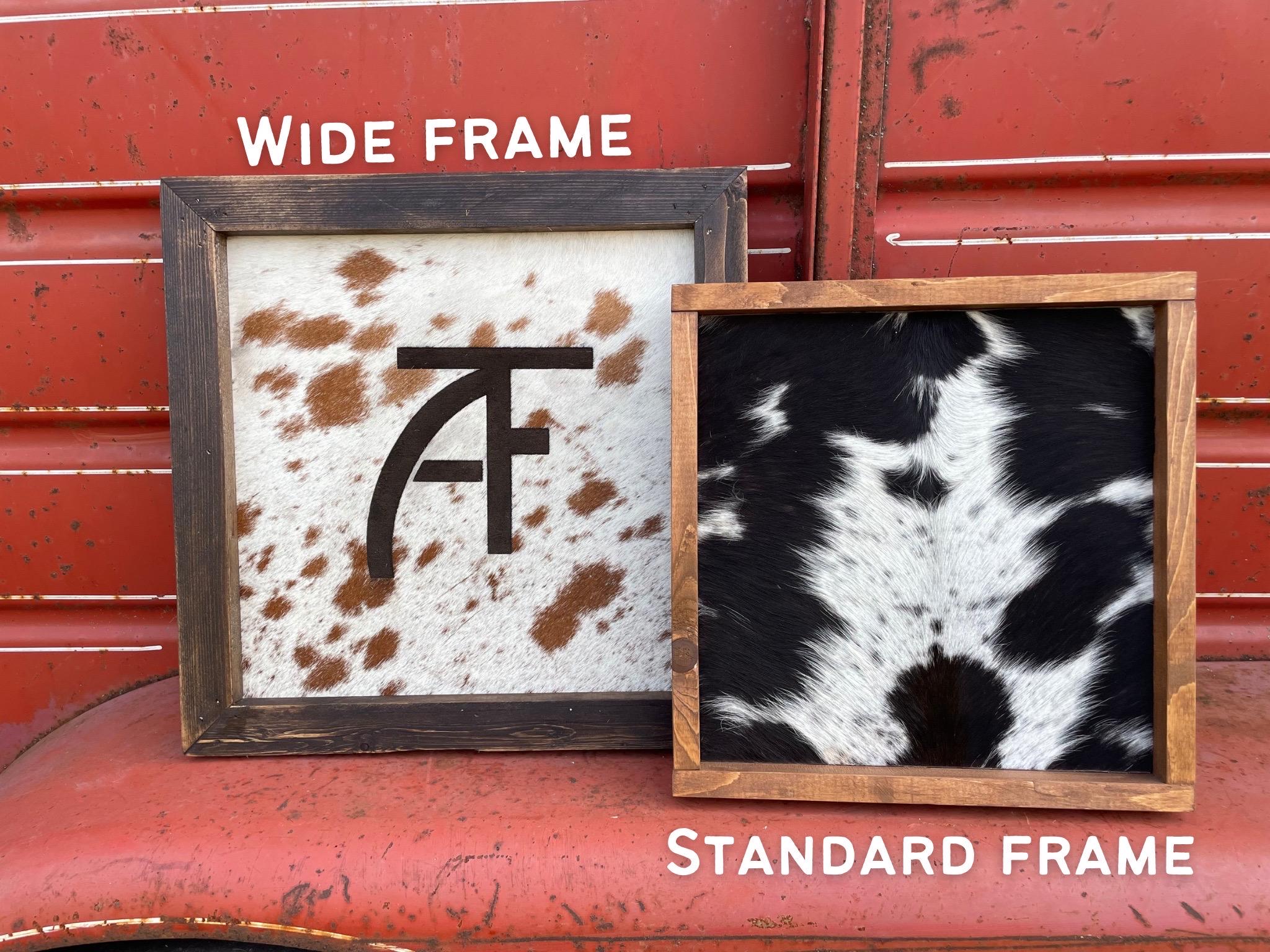 Genuine Cowhide Branding Frame, Wood Frame Cowhide, Unity Ceremony ...