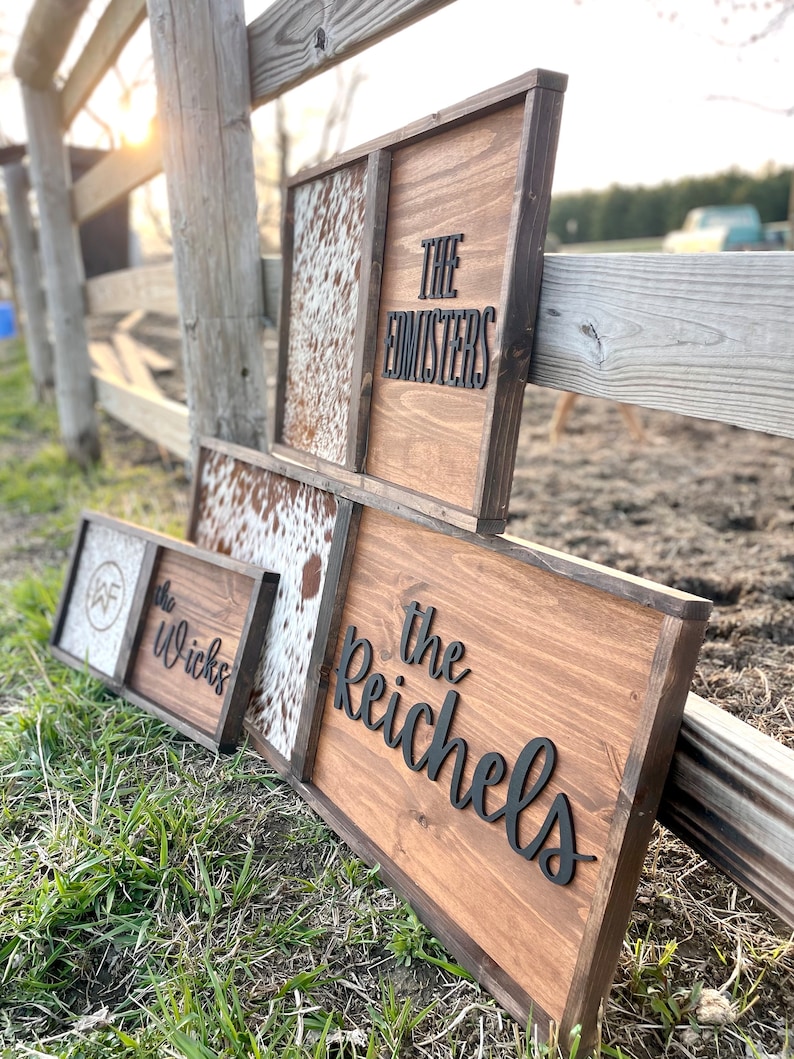 Cowhide Branding Frame, Cowhide Wood Sign, Family Heirloom, Unity ...