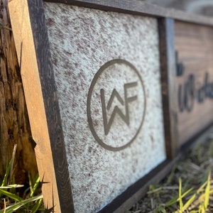 Cowhide Branding Frame, Cowhide Wood Sign, Family Heirloom, Unity ...