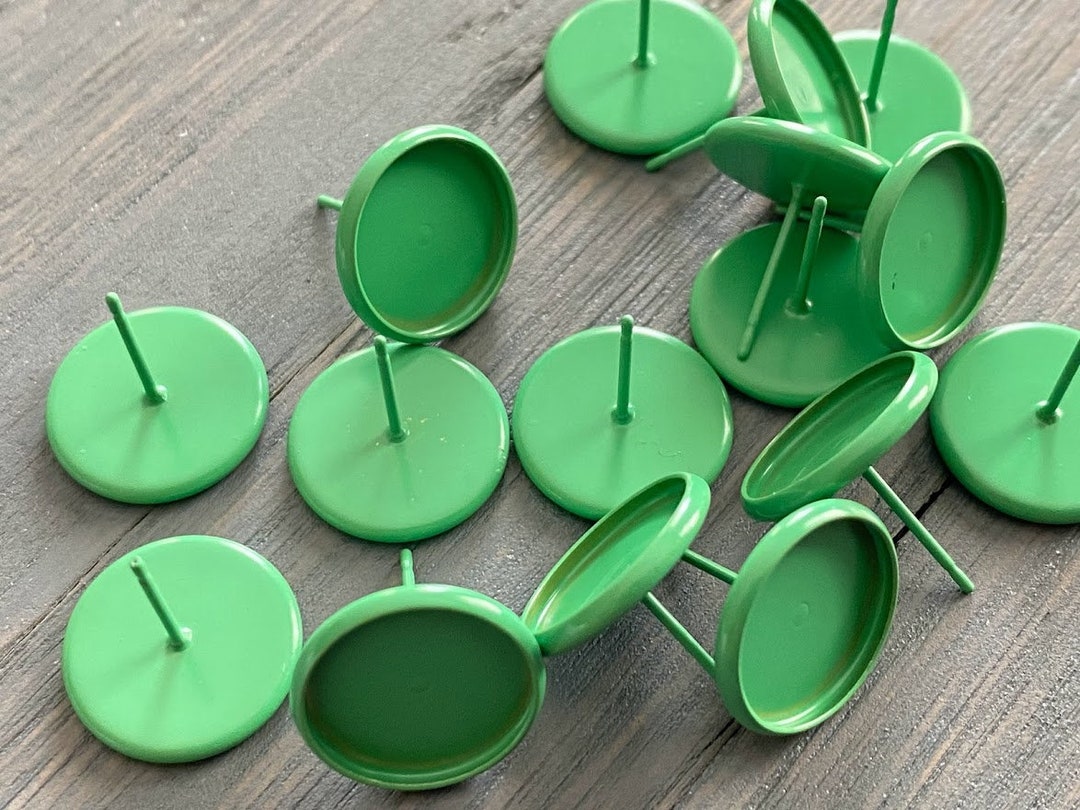 Green 12mm Tray Cabochon Earring Setting 10 Pieces Earring Making ...