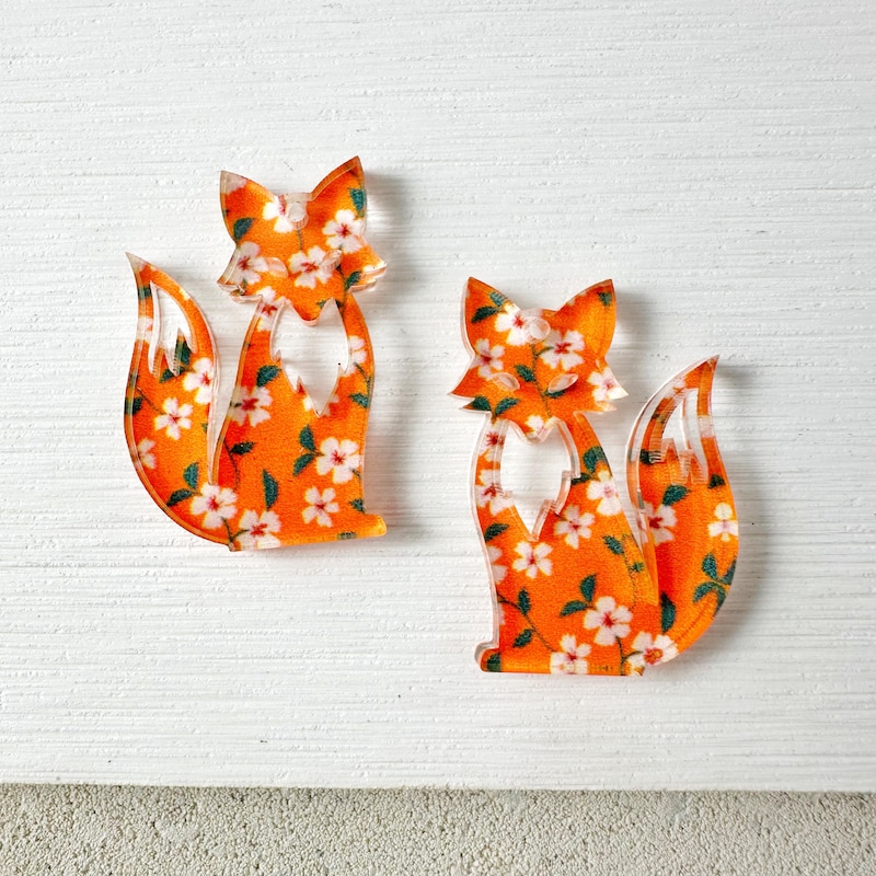 Fox Earrings Black - Etsy