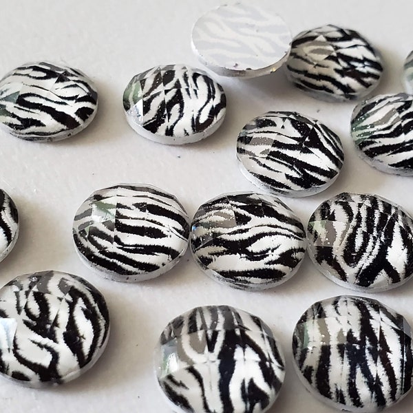 Zebra Stud Earrings - Etsy