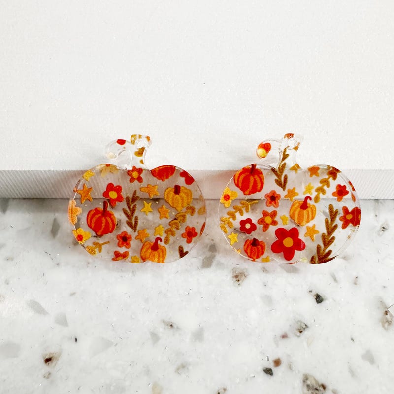 Acrylic Pumpkin Pendant - Etsy