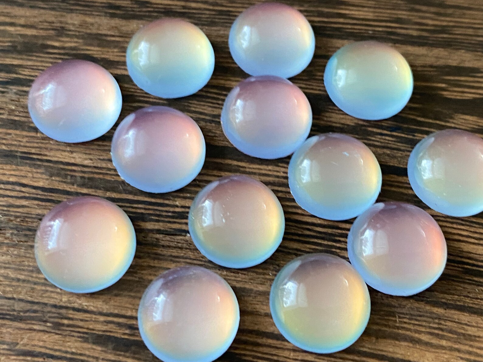 Light Blue Faux Moonstone 12mm Resin Cabochons 10pcs L - Etsy
