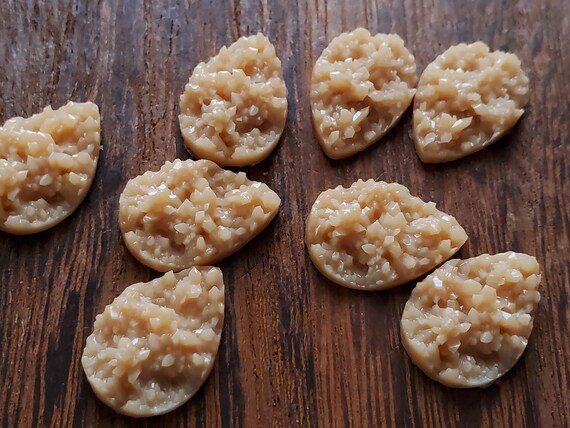 Cookie dough 13x18mm Faux Druzy crystal Teardrops 6pcs | Etsy