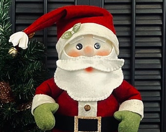 All Puffed up Santa Whimsical Santa PATTERN CG90 - Etsy