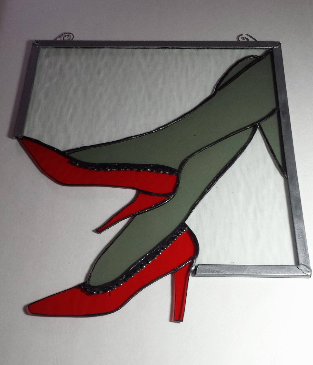 Stained Glass Legs in Red High Heels - Etsy