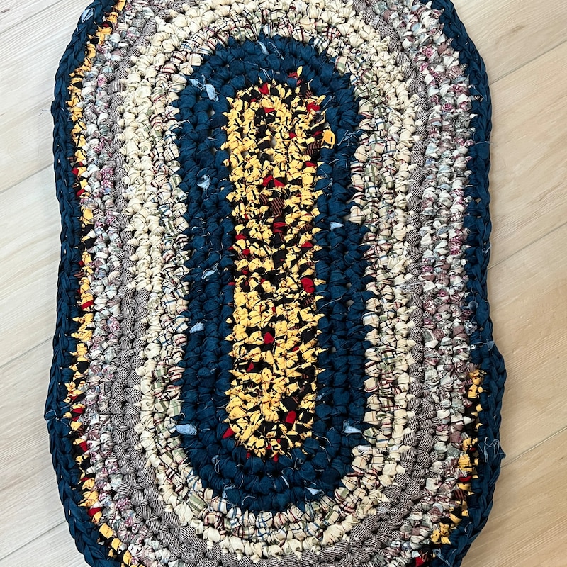 Oval Rag Rug - Etsy