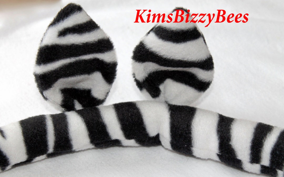 Zebra Costume, Zebra Ears and Tail, Zebra Ears, Zebra Tail, Tutu ...