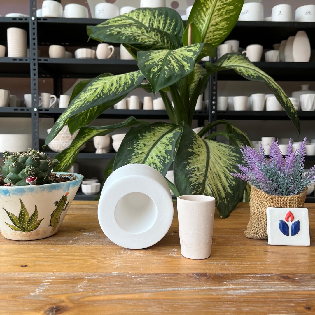 Handleless Cup Plaster Mold in Conical Shape for Slip Casting, Mold ...