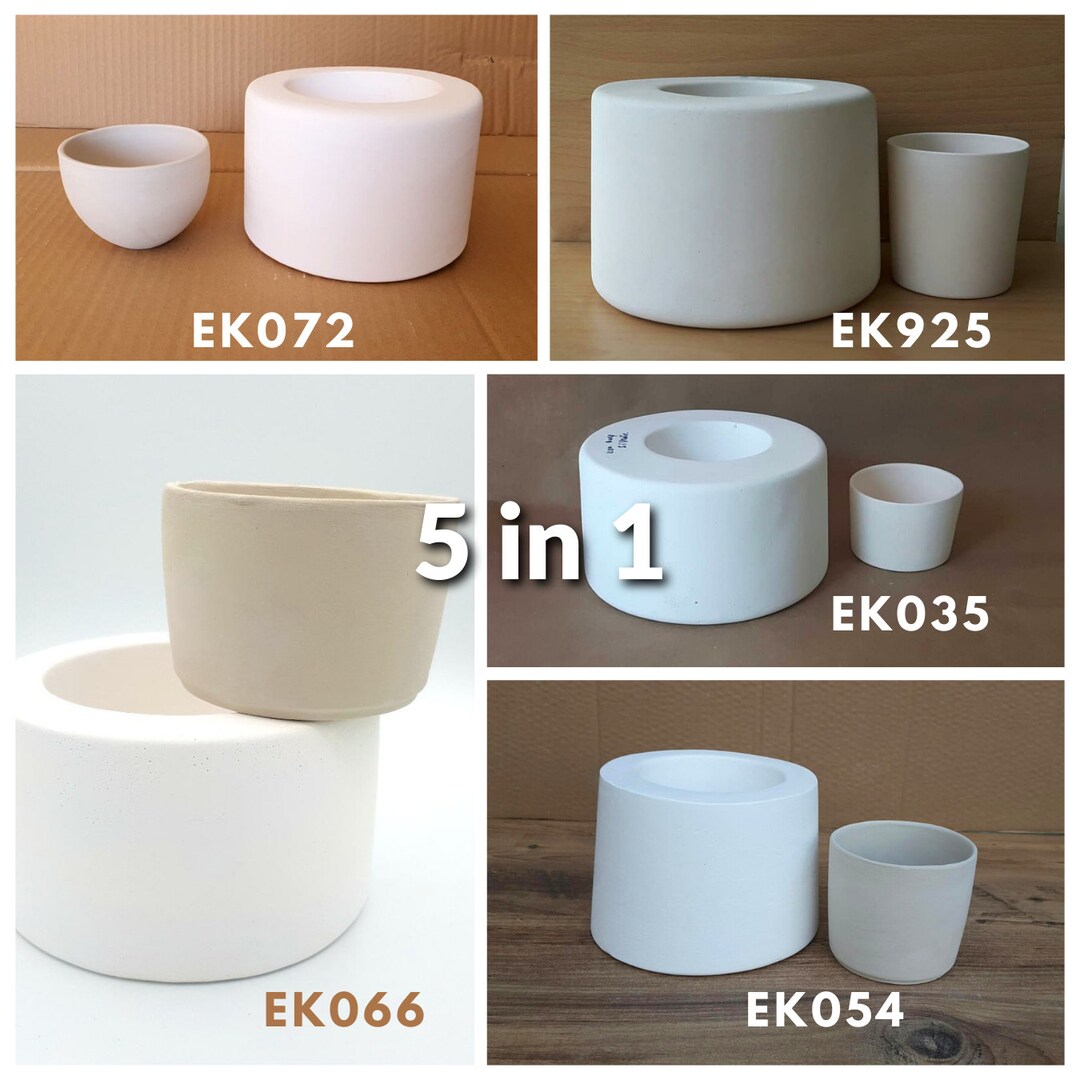 5 Plaster Molds for Ceramic-porcelain Cups, Slip Casting Molds - No:1 ...