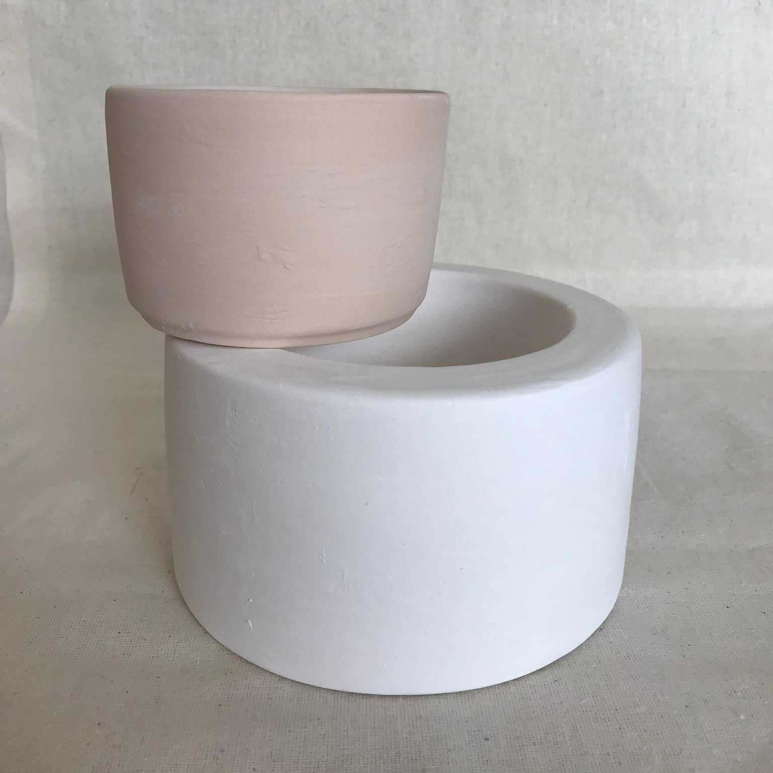 Handleless Mug Mold in Cylindrical Shape With Glaze Rim - Etsy