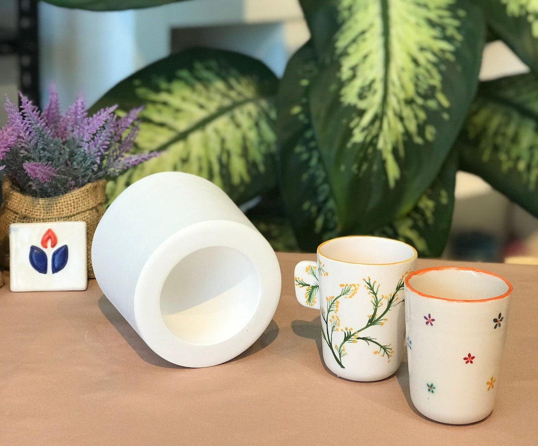Plaster Cup Mold for Slip Casting, Plaster Ceramic Molds, Ceramic Pots ...