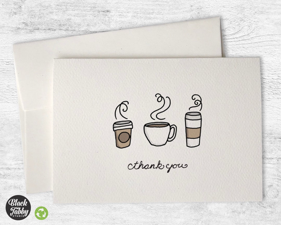 Coffee - Thank You Cards - Etsy