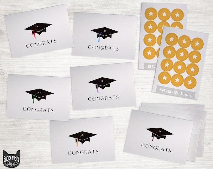 Shiny Dark Green Graduation Cap With Tassel and Gold Year Charm | Blank ...