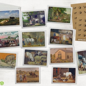 Vintage Farm Greeting Cards Collection - 24 Farm Note Cards & Envelopes ...