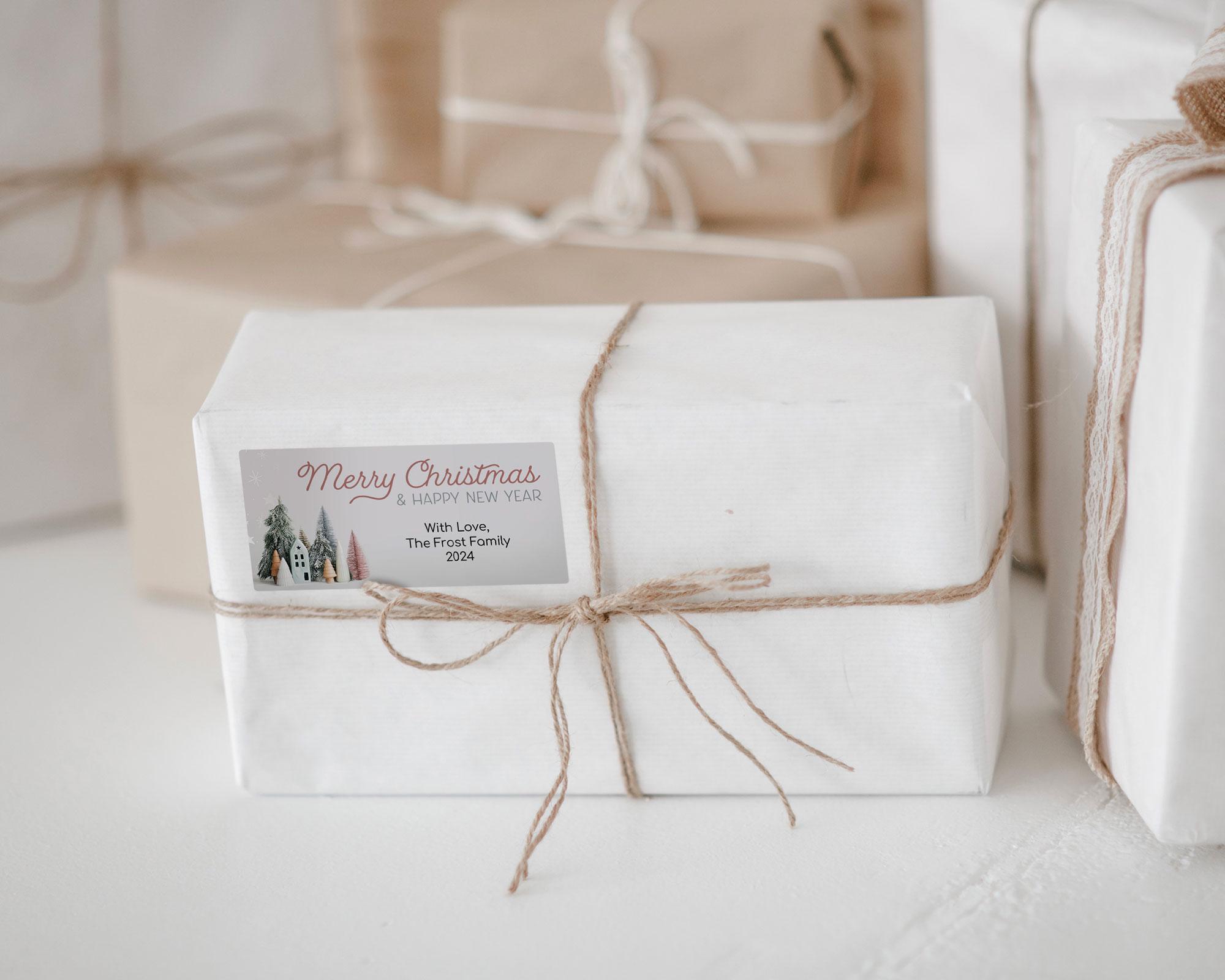 Personalized Christmas Labels - 120 Labels - Custom Self Adhesive ...