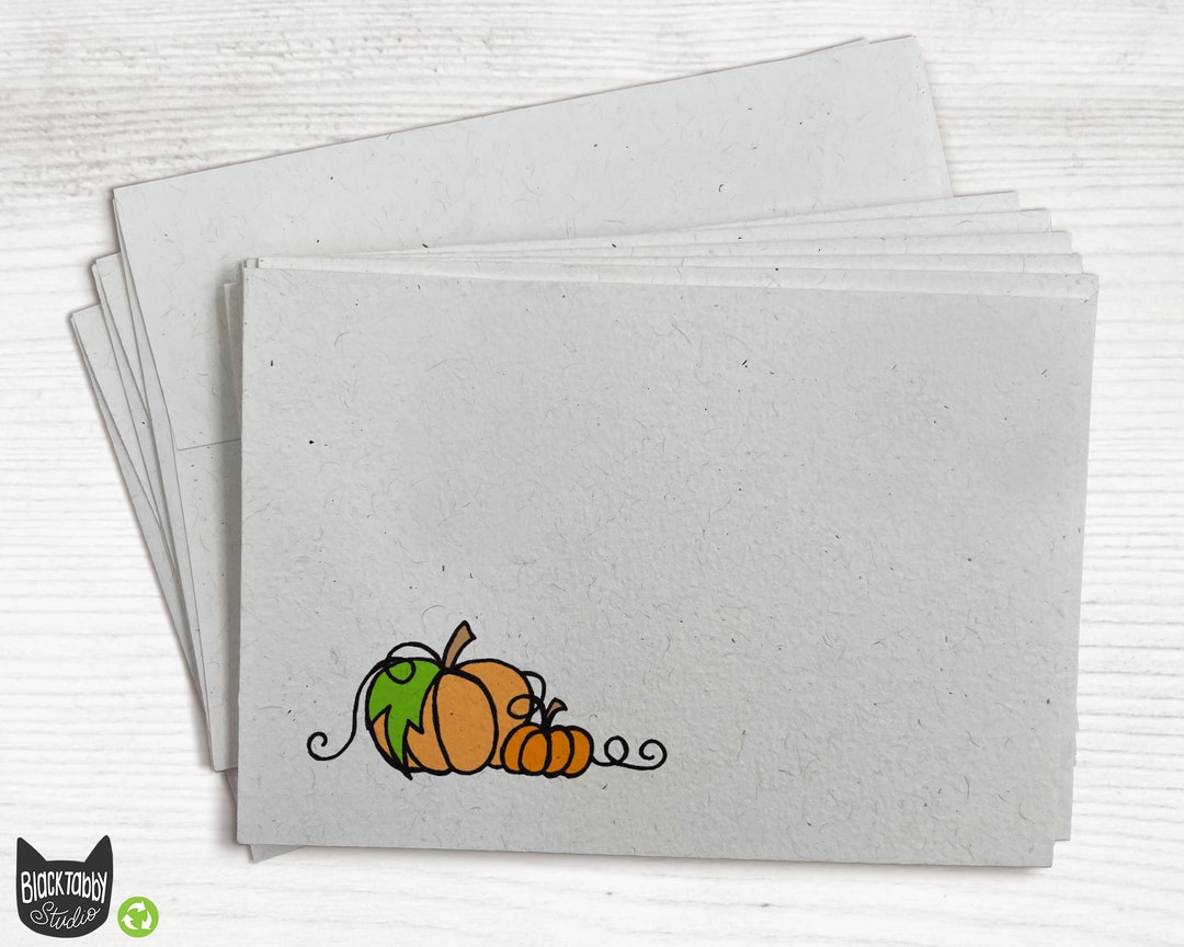 Autumn Pumpkins - 24 Blank Note Cards With Envelopes - Etsy
