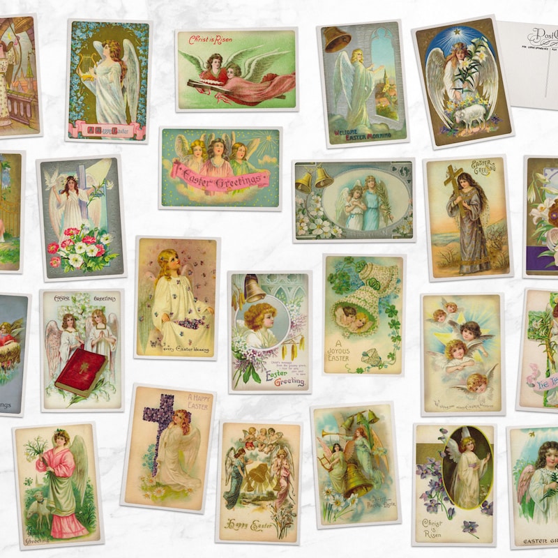 Easter Angels Postcards - Etsy