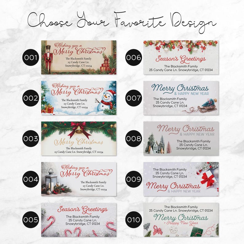 Personalized Christmas Labels - 120 Labels - Custom Self Adhesive ...