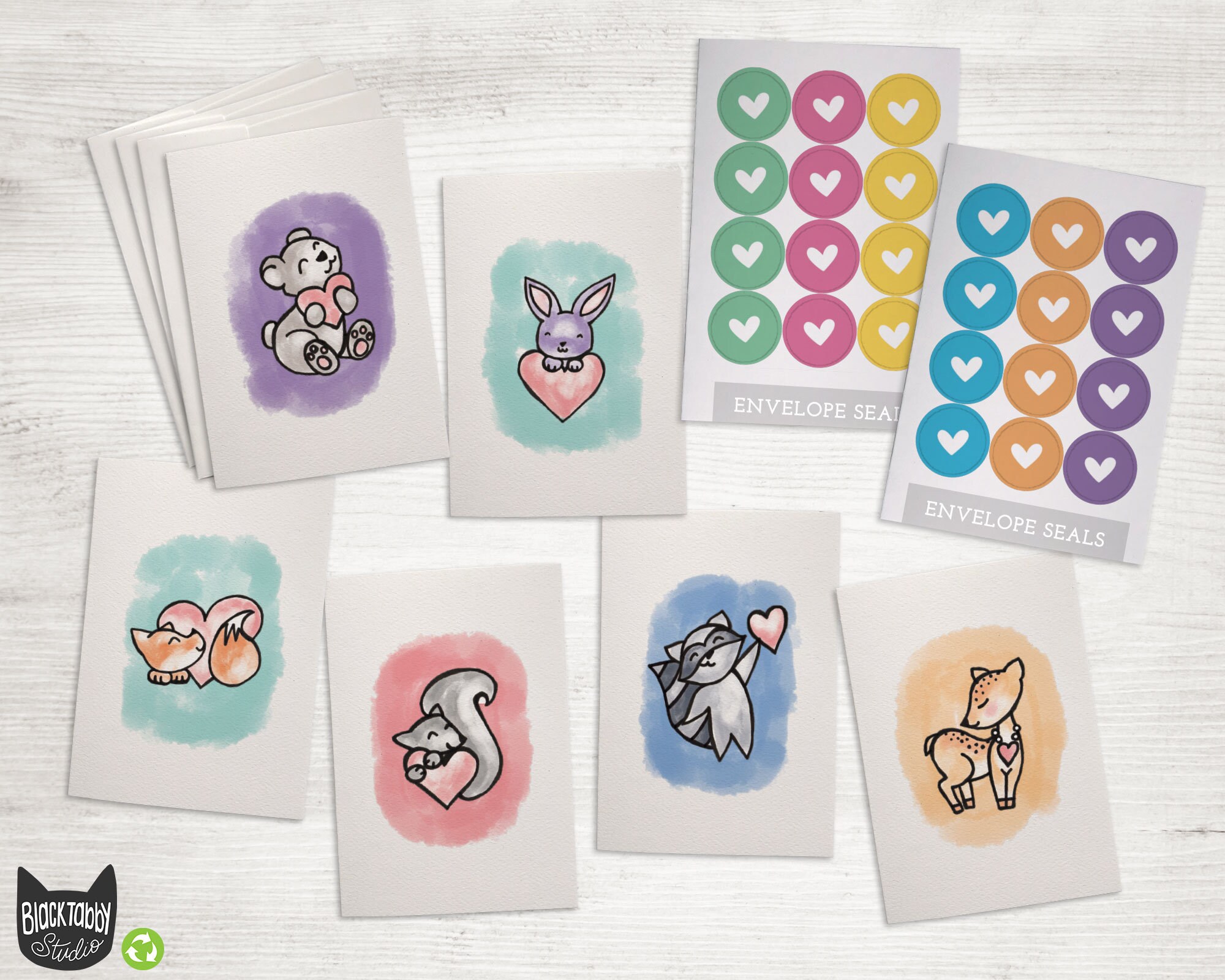 Animal Valentines Cards for Kids Classroom Set 24 Cute | Etsy