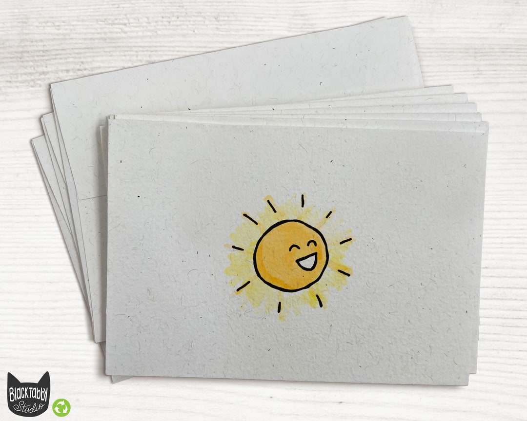 Happy Sun - Greetings Cards - Etsy