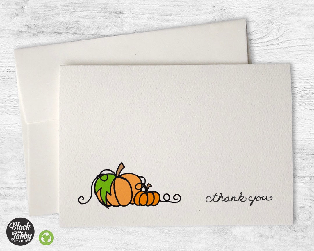 Autumn Pumpkins - Thank You Cards - Etsy