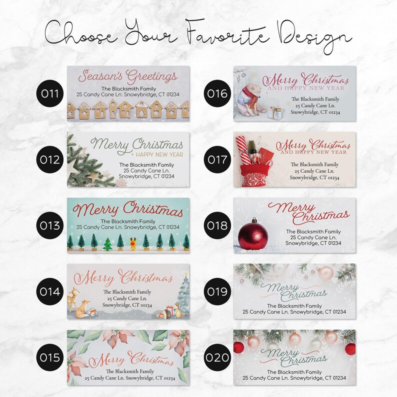 Personalized Christmas Labels - 120 Labels - Custom Self Adhesive ...