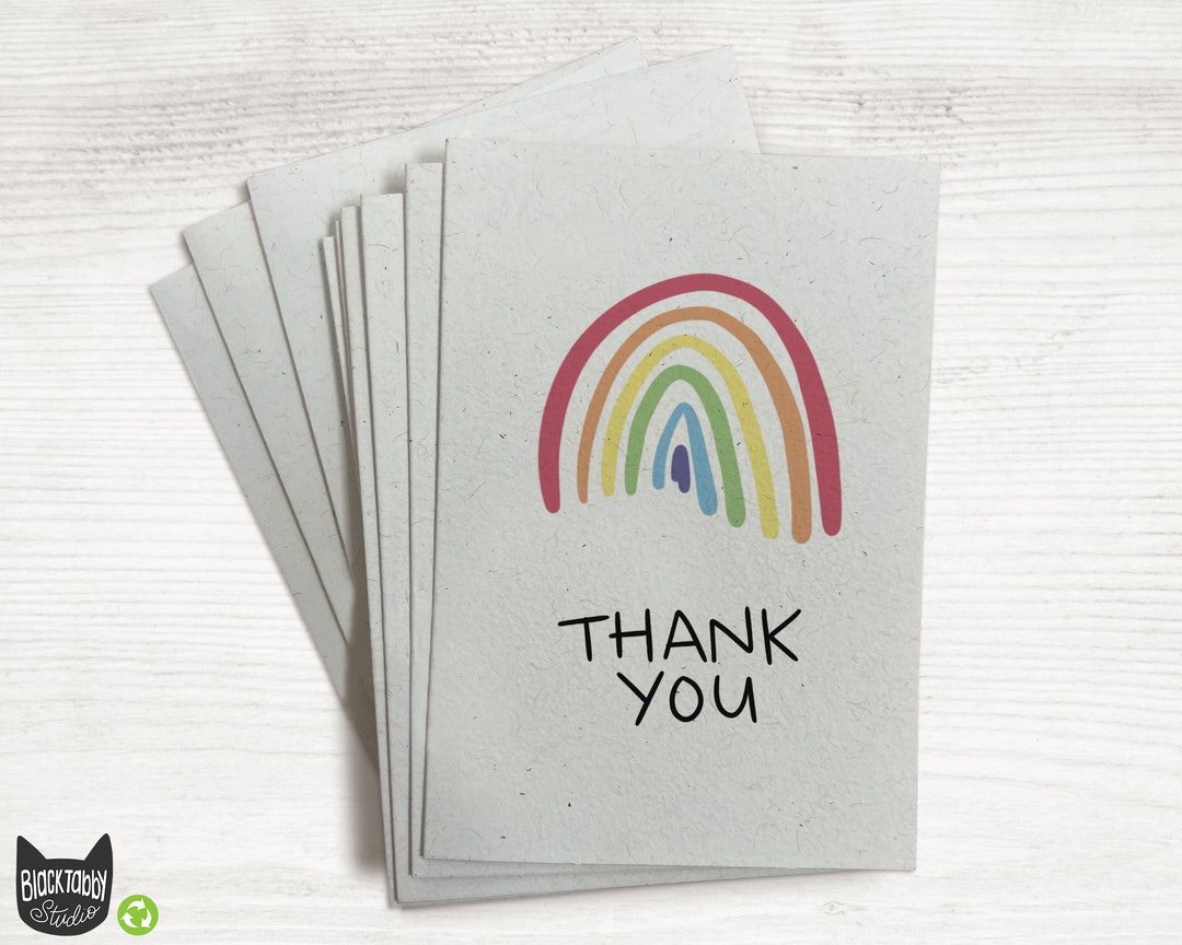 Colorful Rainbow Thank You Cards - 24 Note Cards With Envelopes ...