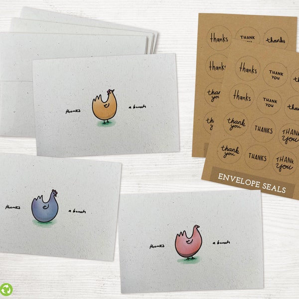Thank You Chicken Cards - Etsy