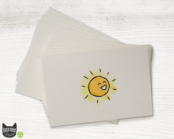 Happy Sun Greetings Cards | Etsy