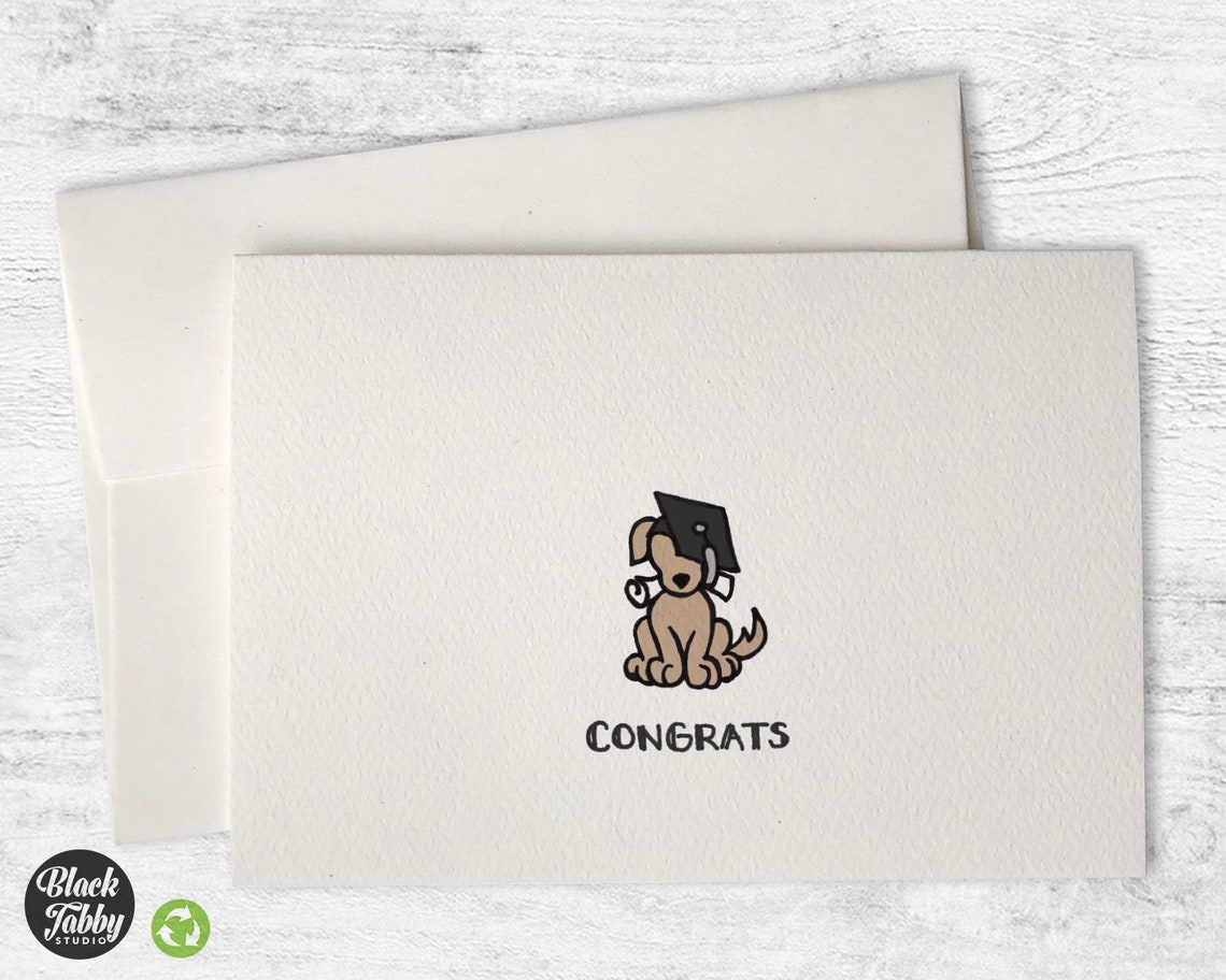 Graduate Dog Graduation Congrats Cards - Etsy Italia