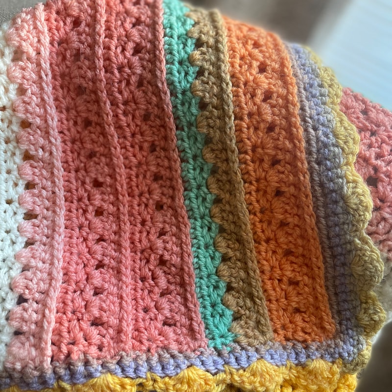 Aqua Green Crochet Throw - Etsy