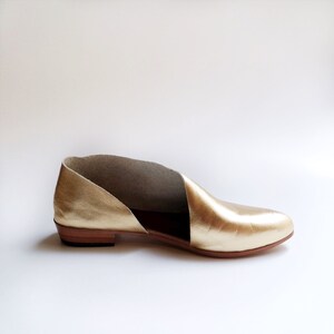 The Sandy. Classic Gold || Handmade Shoes, Minimal and Soft || Made to ...
