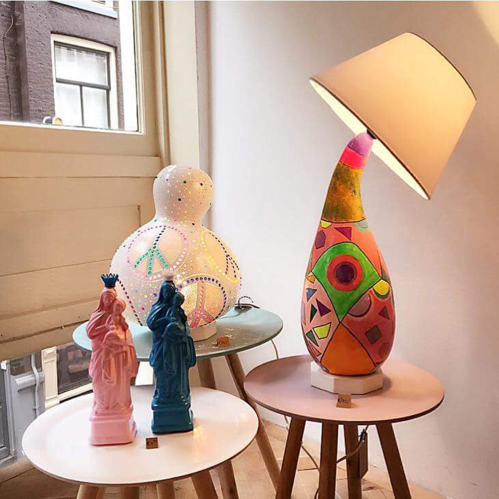 World Peace Handmade Gourd Lamp calabash Lamps Shadow Lamp | Etsy