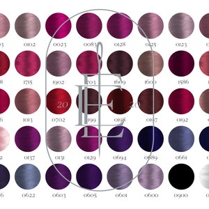 Floriani Rainbow Spectrum Thread Set Color Chart - Etsy