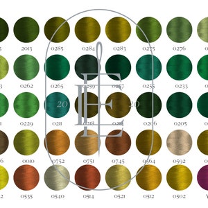 Floriani Rainbow Spectrum Thread Set Color Chart - Etsy