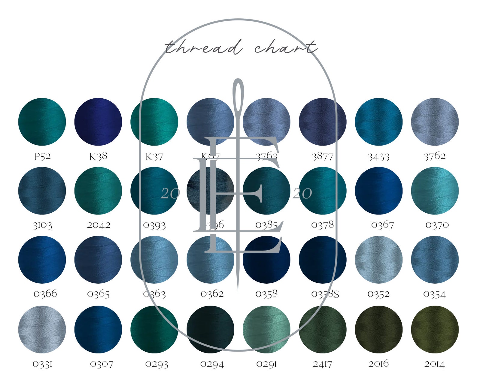 Floriani Rainbow Spectrum Thread Set Color Chart - Etsy