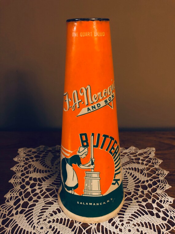 Vintage F.A.Nerogic And Son One Quart Buttermilk Container | Etsy